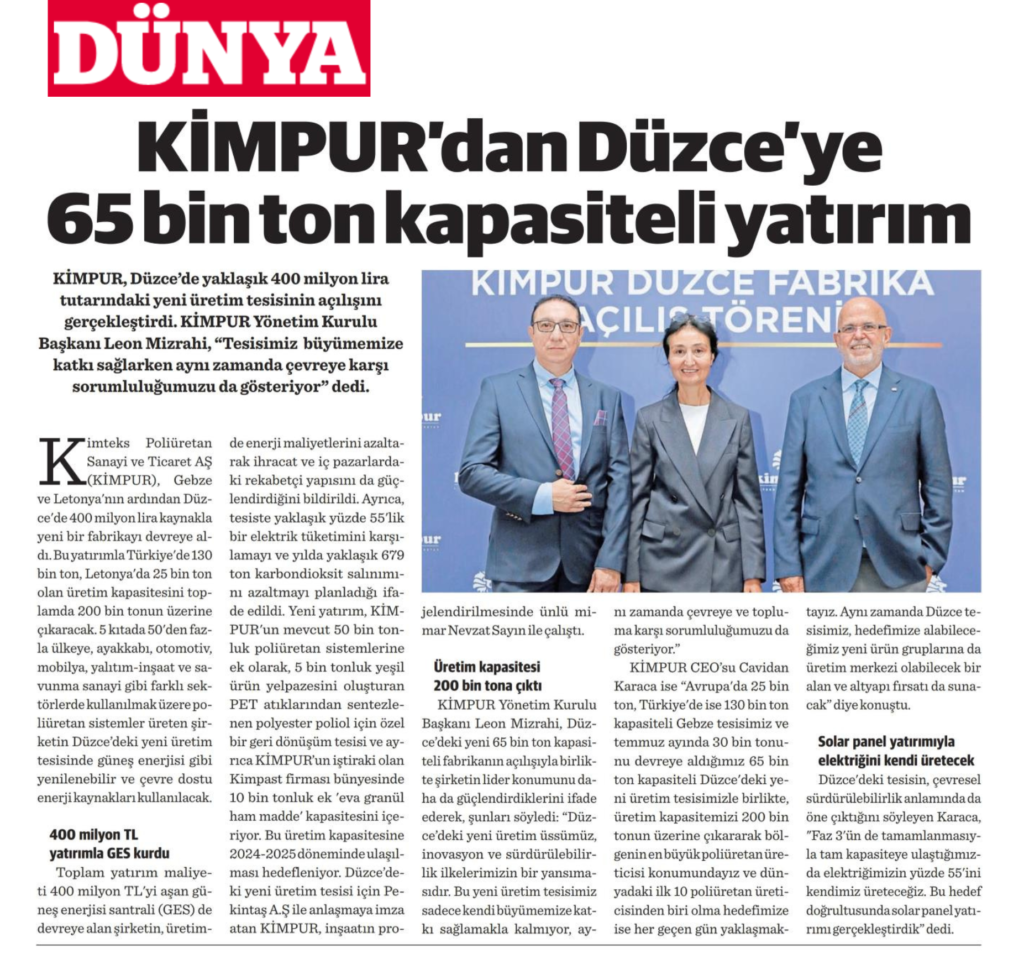 Kimpur - Kimteks Poliüretan Sistemleri