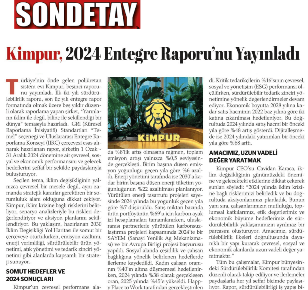 Kimpur - Kimteks Poliüretan Sistemleri